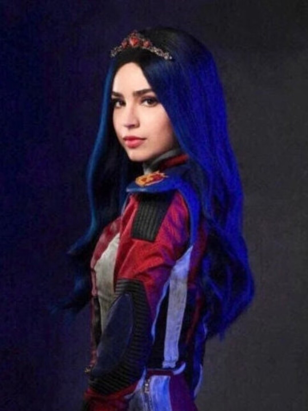 EVIE Cosplay Wig Long, Royal Blue & Dark Blue Wig, DISNEY Inspired, so ...