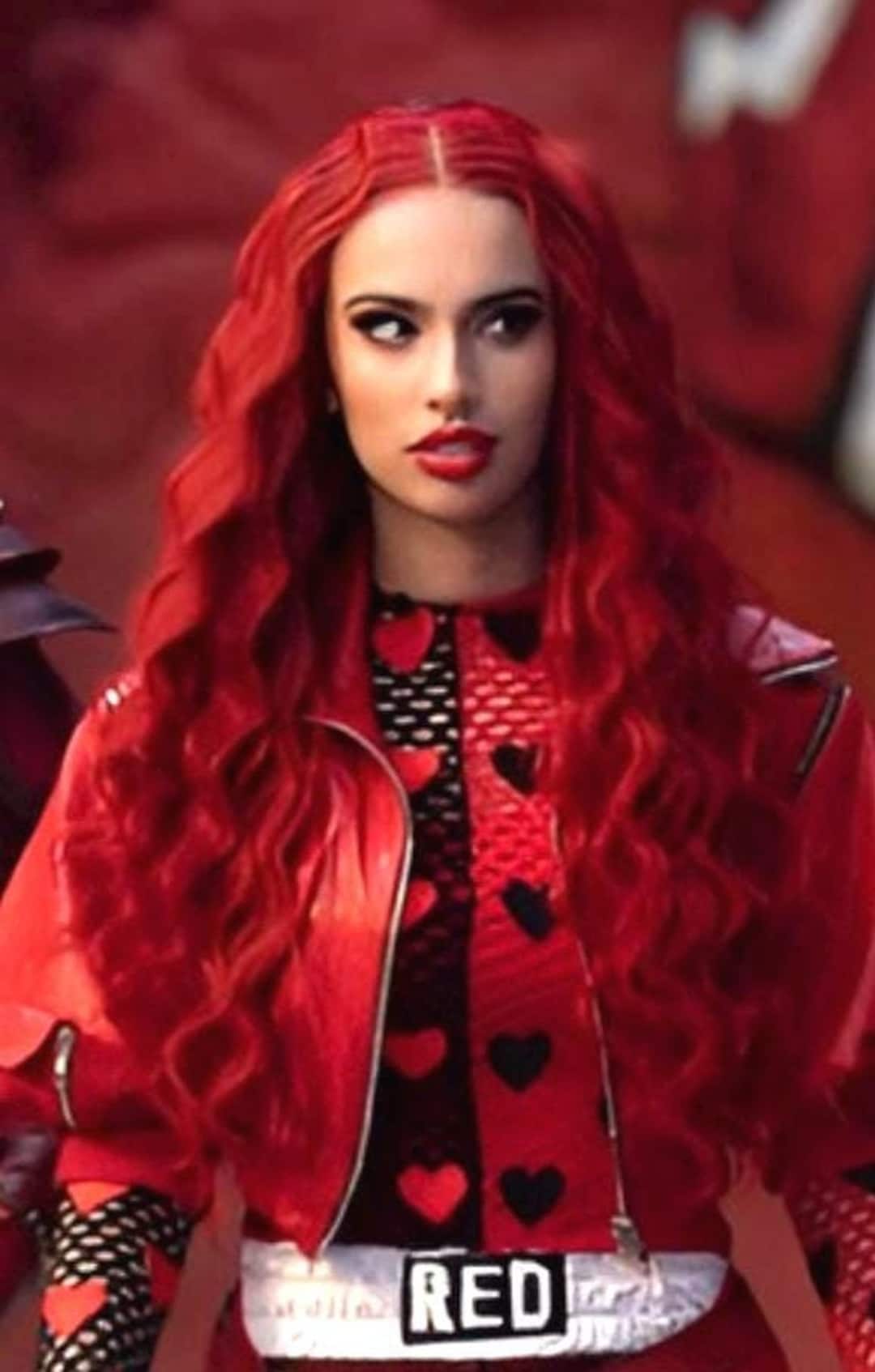 RED * Beautiful Long Red Wavy Wig: Descendants Rise of Red Cosplay - Etsy