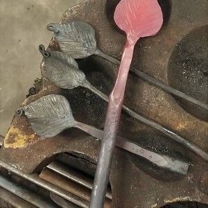 Hand Forged Steel Leaf Pendant - Etsy