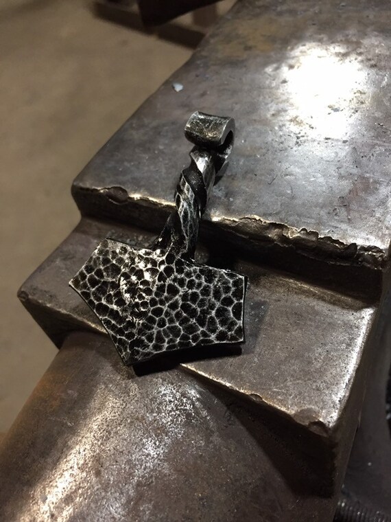 Hand Forged Mjolnir Pendant | Etsy