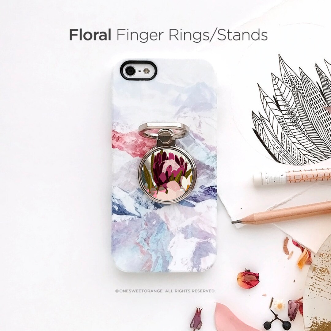 IPhone Ring Stand Floral Ring Stand Samsung S8 Ring Holder iPhone Ring ...