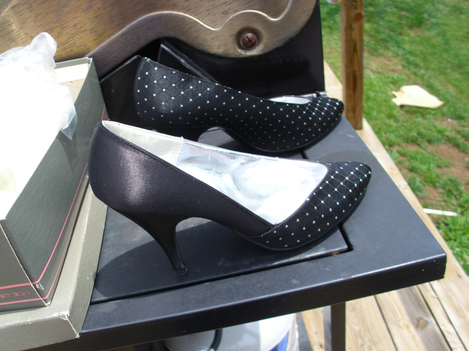 Vintage Private Collection Size 6.5 Elegant Evening Party Shoes 1980's ...