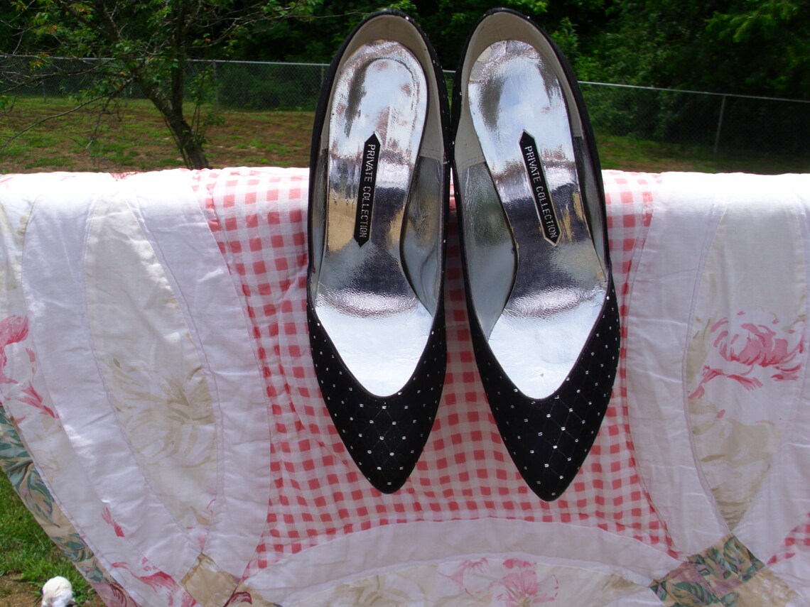 Vintage Private Collection Size 6.5 Elegant Evening Party Shoes 1980's ...