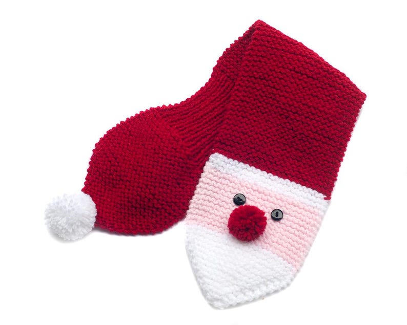 KNITTING PATTERN PDF Size 2, 4, 8 Years, Santa Claus Keyhole Christmas ...