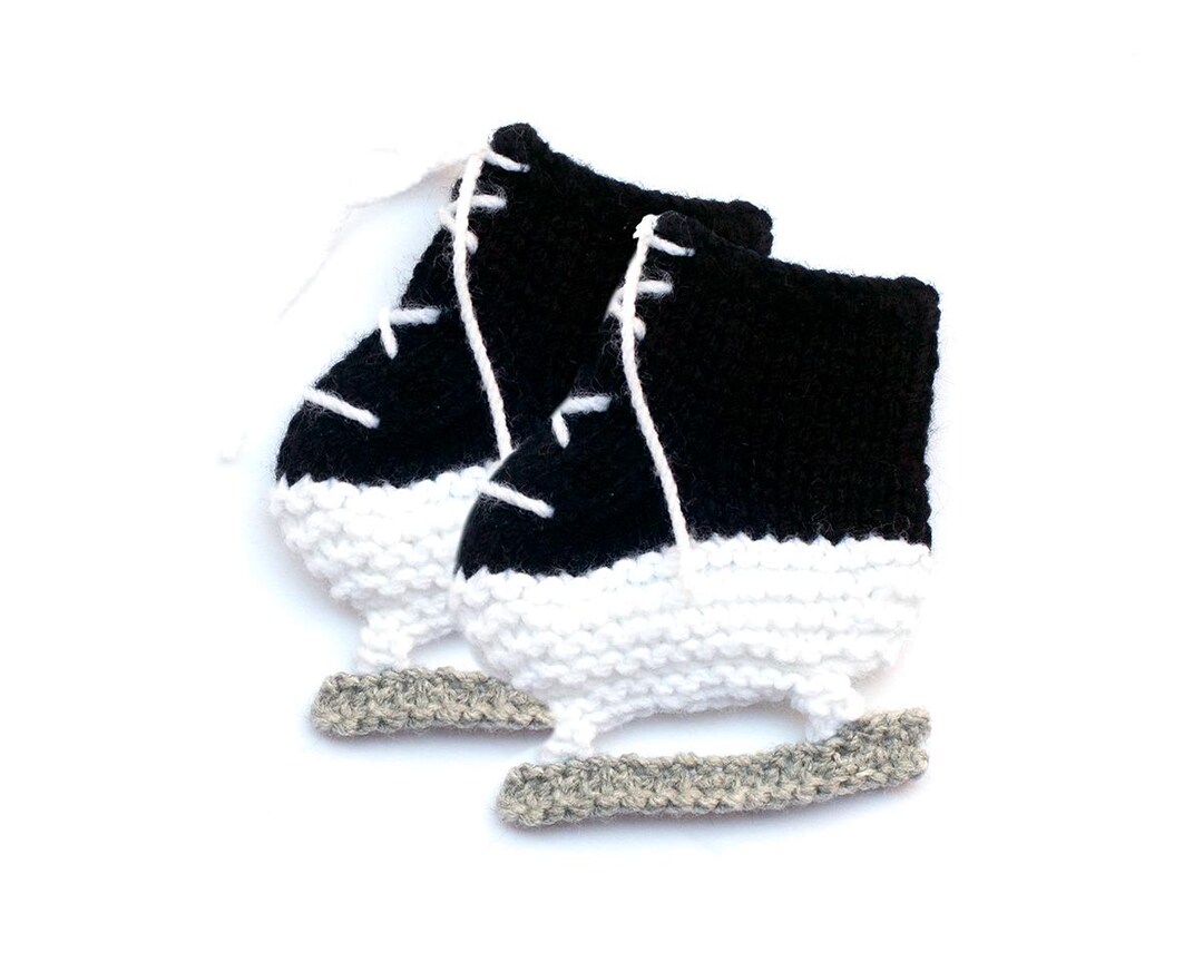 KNITTING PATTERN PDF Hockey Baby, Ice Skates Pattern Knitted Skate ...