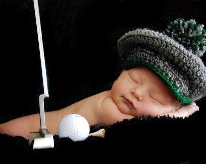Baby Golf Tam Crochet Golf Photo Prop Newborn Golf Outfit - Etsy