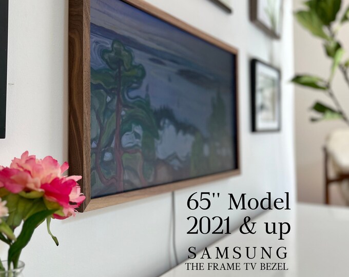 Samsung Frame TV Handmade Real Wood Bezel 65'' Model - Etsy