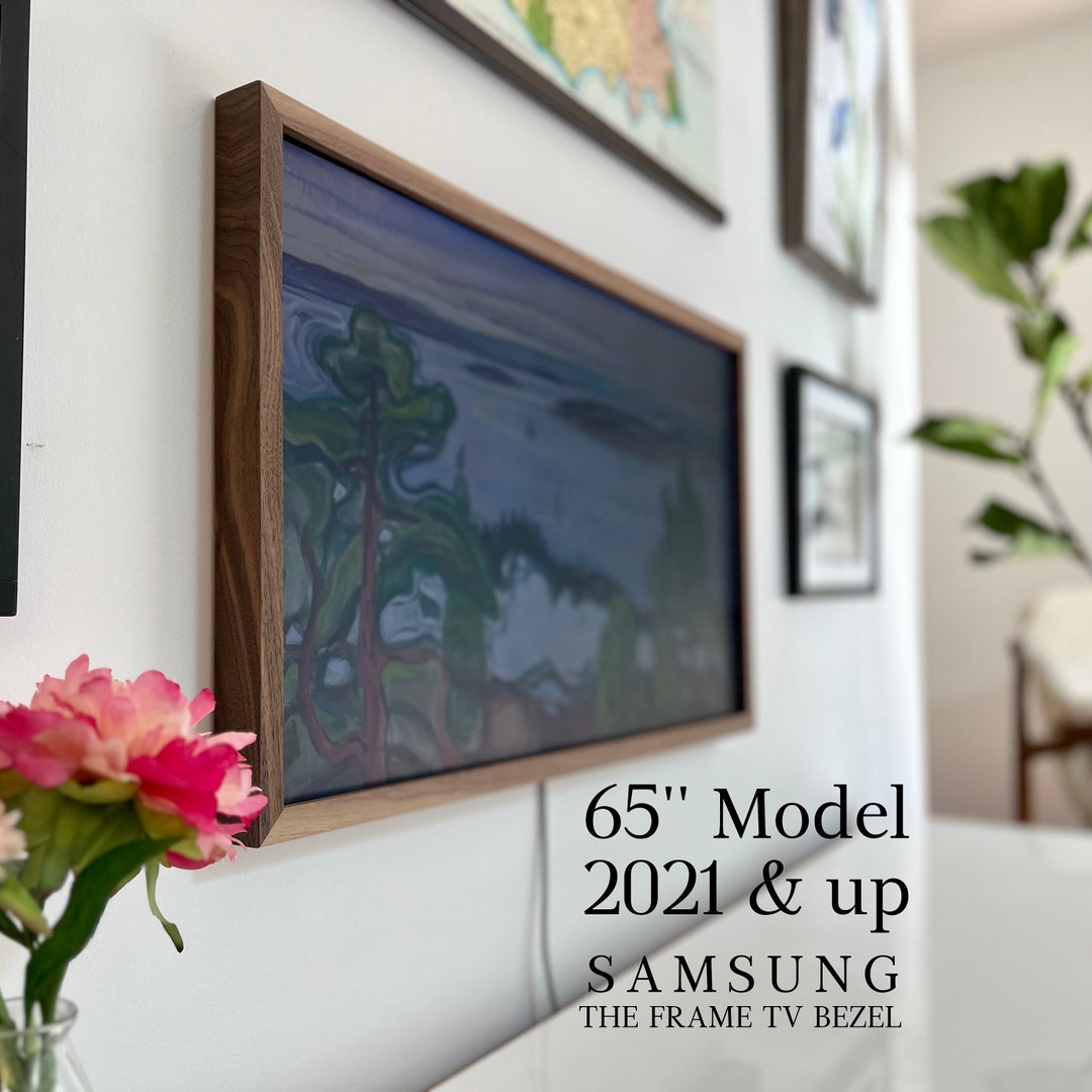 Samsung Frame TV Handmade Real Wood Bezel 65'' Model - Etsy
