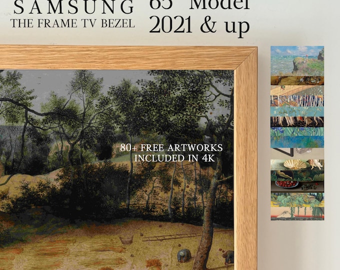 Samsung Frame TV Handmade Real Wood Bezel - 65'' Model - Etsy