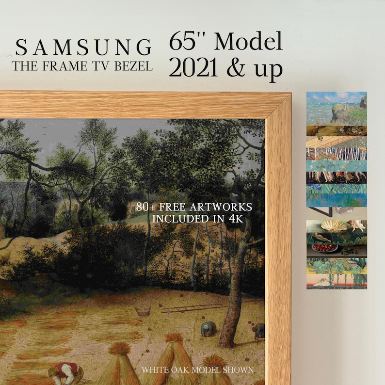 Samsung Frame TV Handmade Real Wood Bezel - 65'' Model - Etsy