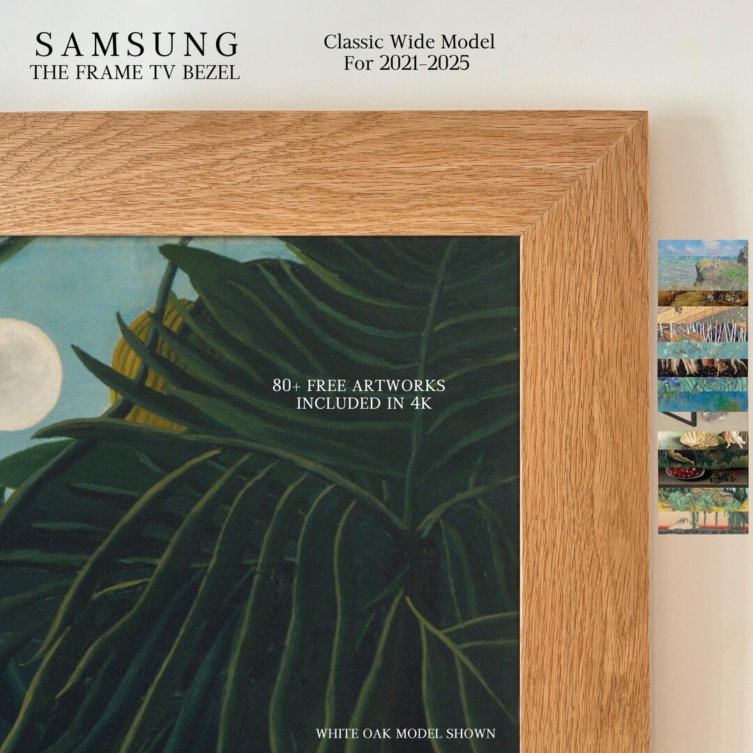 Samsung Frame TV Handcrafted Real Wood Bezel - 75" Wide Model - Classic ...