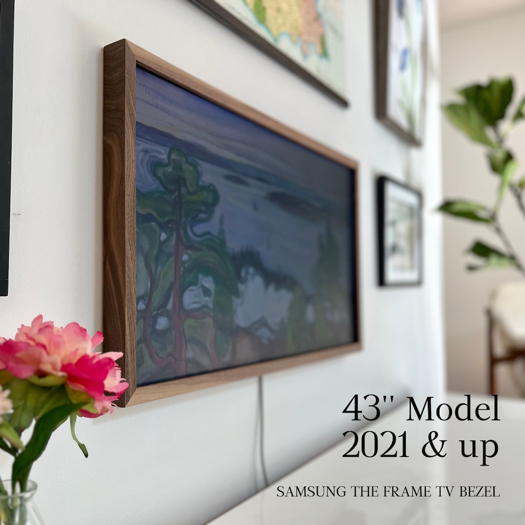 Samsung Frame TV Handmade Real Wood Bezel - 43'' Model - Etsy