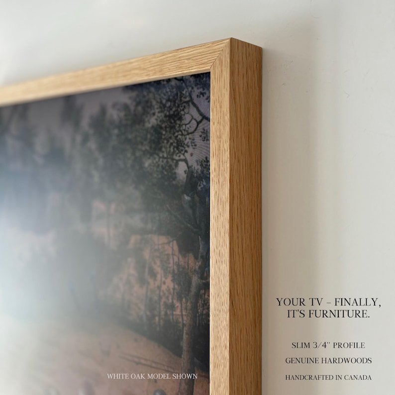 Samsung Frame TV Handmade Real Wood Bezel - 65'' Model - Etsy