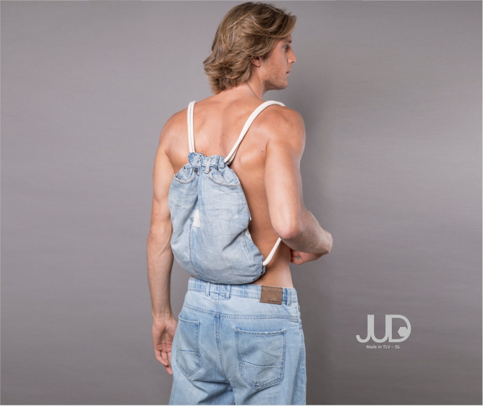 Distressed Jeans Backpack - Multiway Sack Bag SALE Jeans Bag Tote Bag ...