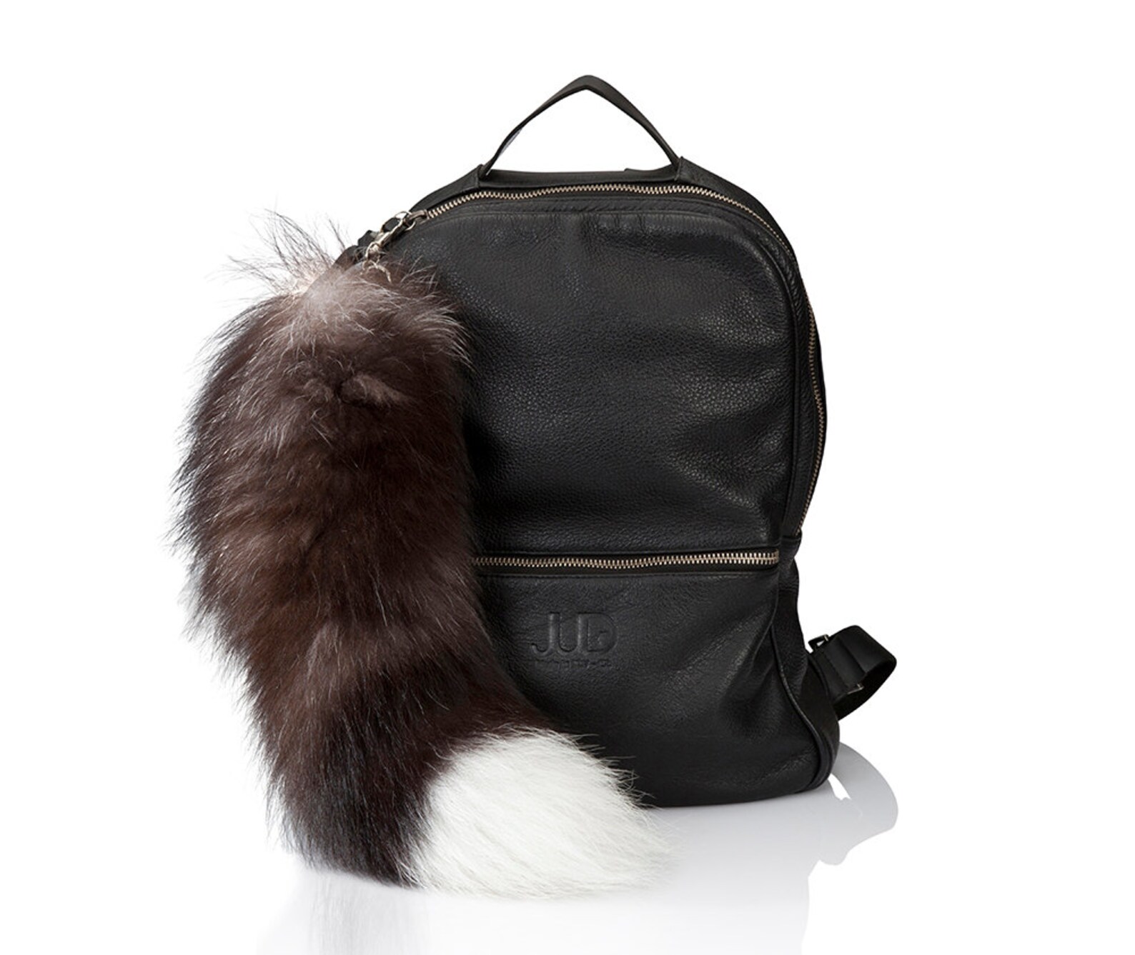 Faux Fox Fur Tail Keychain Black and White Fox Tail Keychain | Etsy