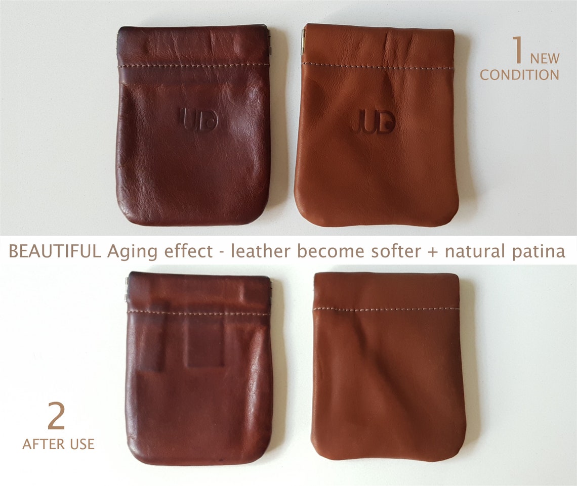 Pinch Frame Leather Coin Purse - Flex Frame Leather Coin Purse SALE ...