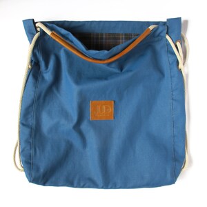Blue Canvas Backpack Multi-way Back Bag SALE Convertible Backpack Tote ...