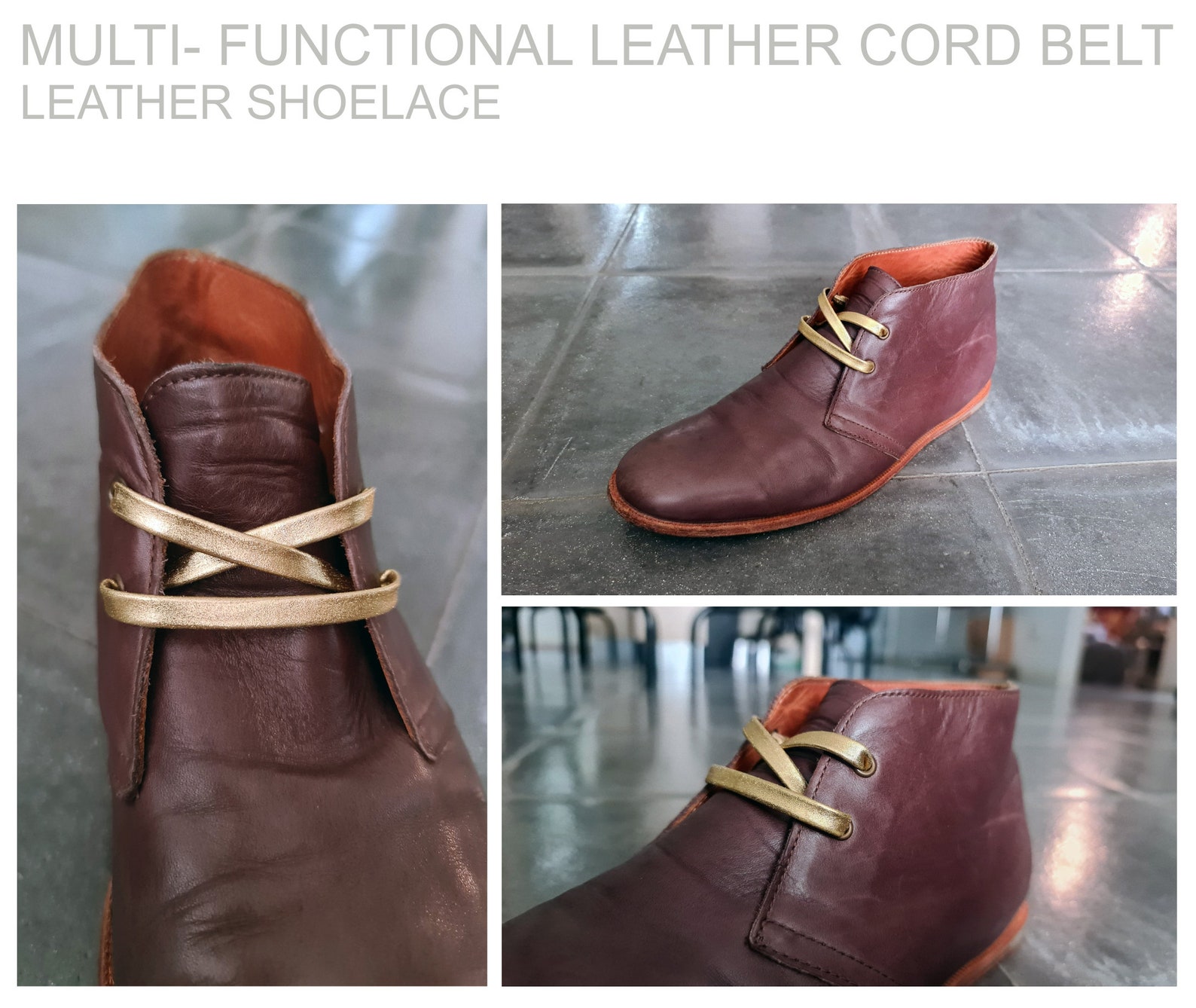 Multi-functional Leather Cord Belt Unisex Minimalist Leather - Etsy