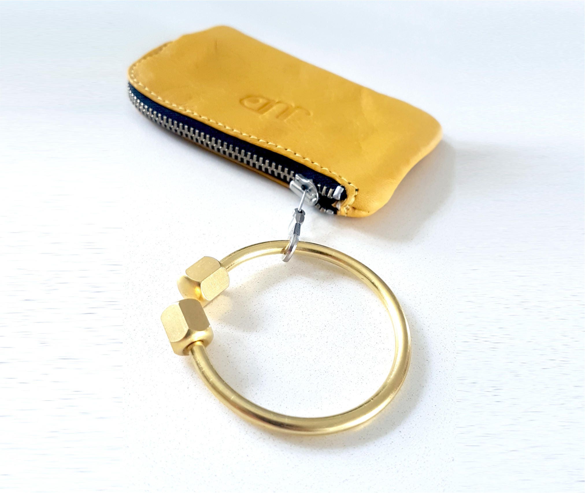 Brass Ring BRACELET Key Holder- Gold Key Holder- Keys Organizer ...