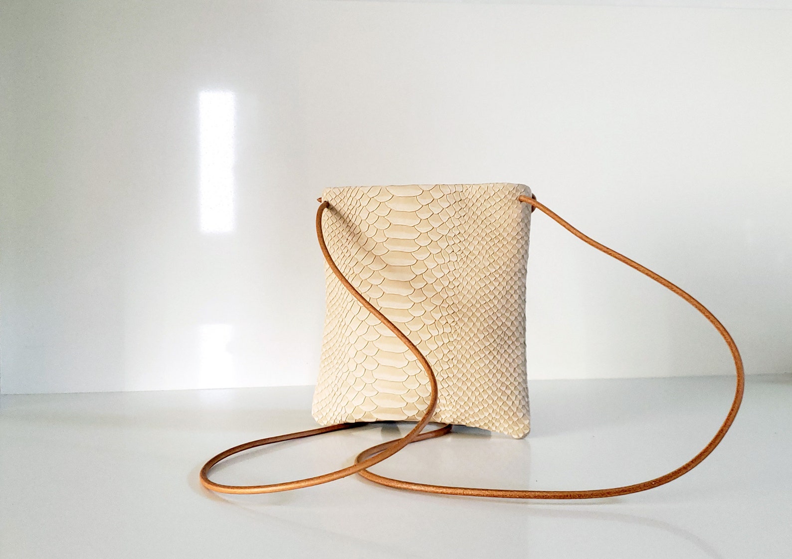 3 in 1 Brown Python Leather Bag Small Python Leather Purse - Etsy