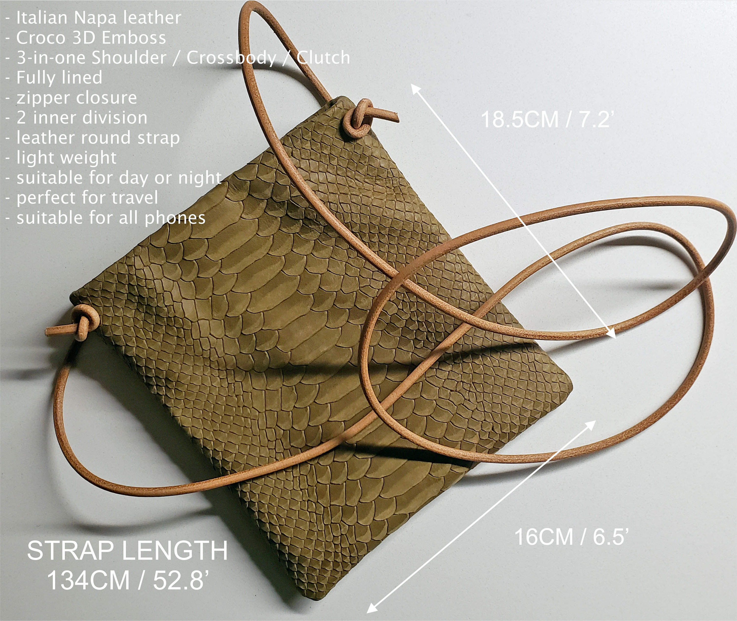 3 in 1 Olive Green Python Leather Bag Small Python Leather Purse ...