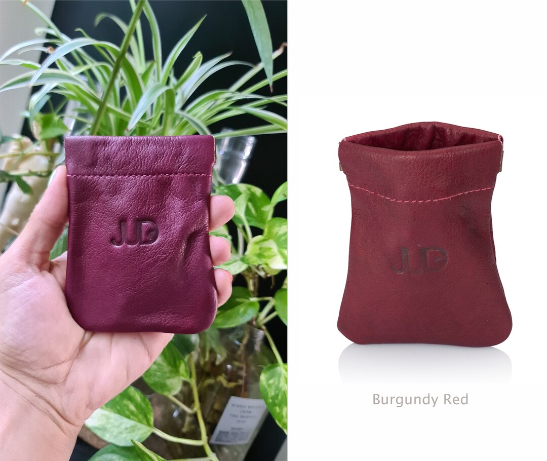 Red Leather Wallet Pinch Frame Coin Pouch Saleretro Style Coin Pouch ...