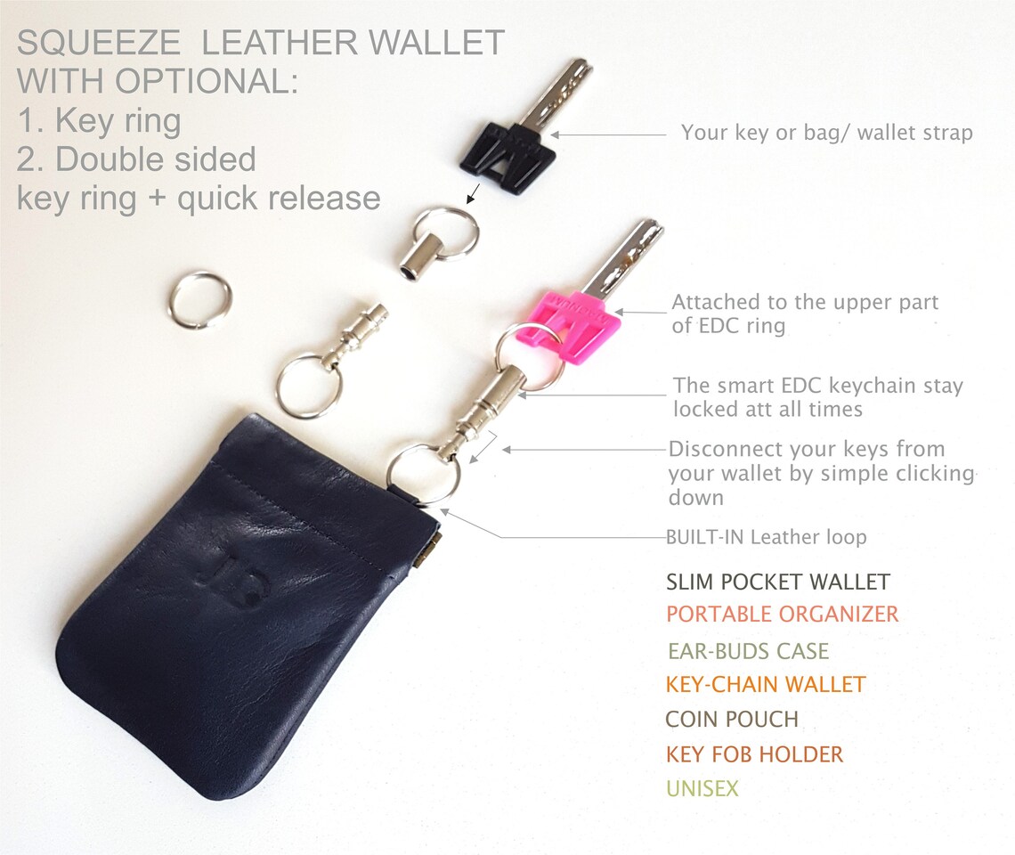 Pinch Frame Leather Coin Purse Flex Frame Leather Coin Purse - Etsy