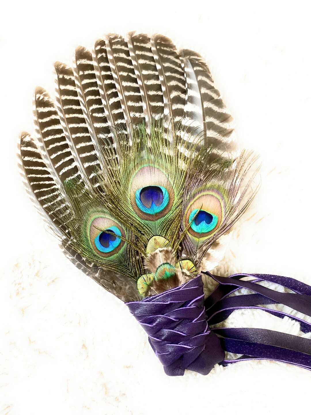 Feather Smudge Fan, Ceremonial Fan, Prayer Fan, Smudging Fan, Gift for ...