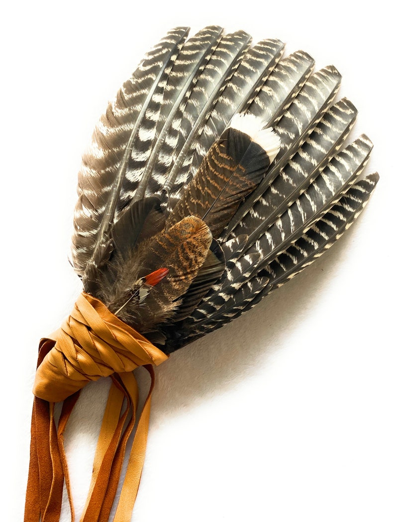 Feather Smudge Fan, Ceremonial Fan, Prayer Fan, Smudging Fan, Gift for ...