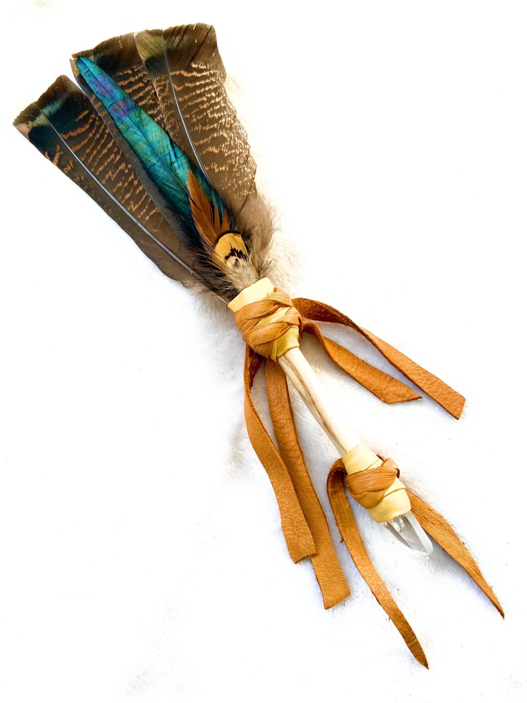 Feather Smudge Fan, Ceremonial Fan, Prayer Fan, Smudging Fan, Gifts for ...