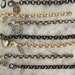 Chain Bracelet With Charms, 11mm Antique Silver, Gunmetal or Gold Rolo ...