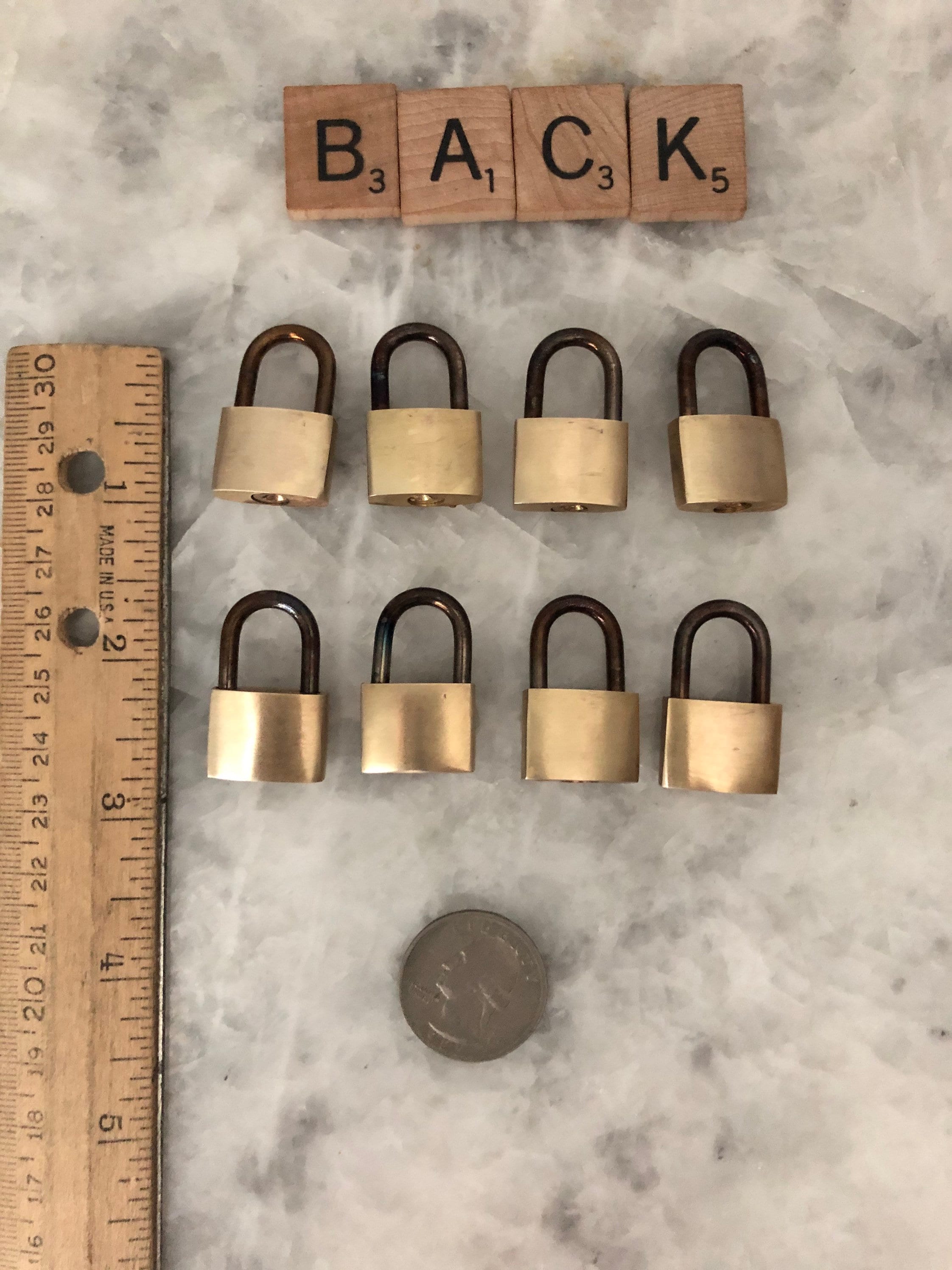 Padlock Pendant Small Vintage Brass Heart Bee Flower | Etsy