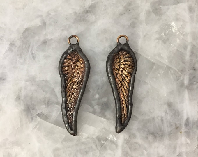 Angel Wing Pendant, Rustic Soldered Wing, 21/4, Raw Brass, Lead Free ...