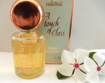 Vintage 1970's A TOUCH OF CLASS Cologne by Faberge. 14.8 Ml., 1/2 Fl ...