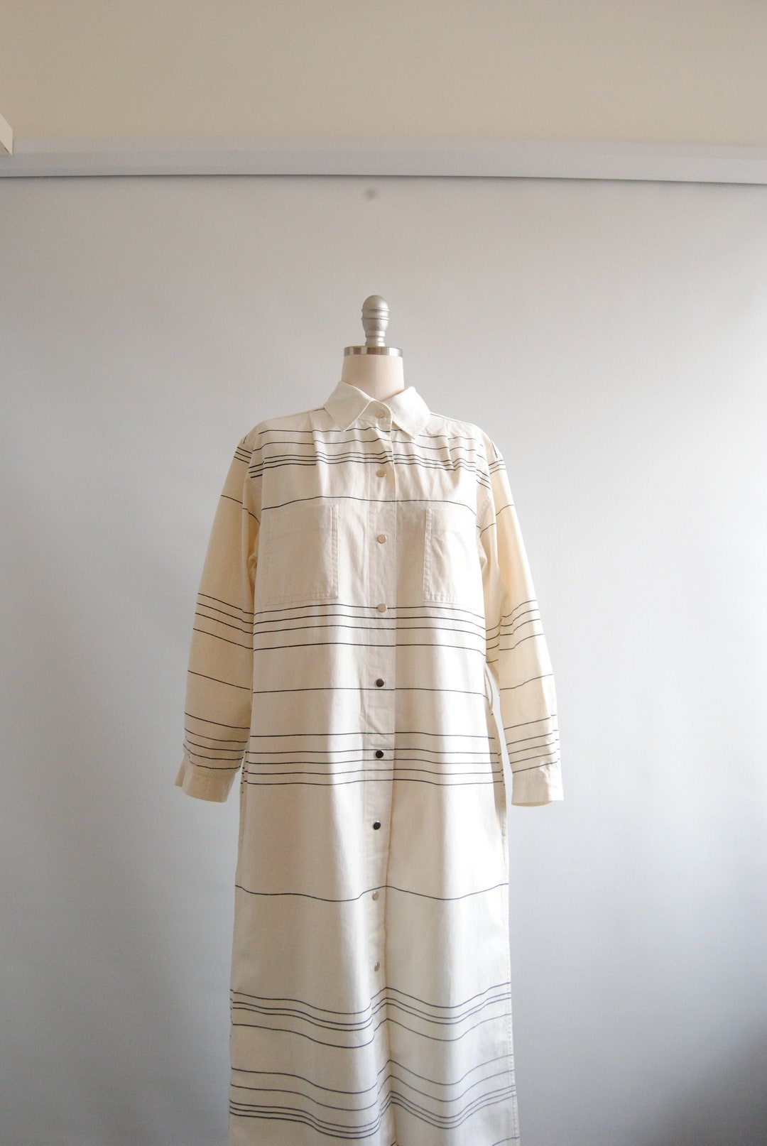 Voukko Finland Dress Vintage White Black Stripe Sz S - Etsy