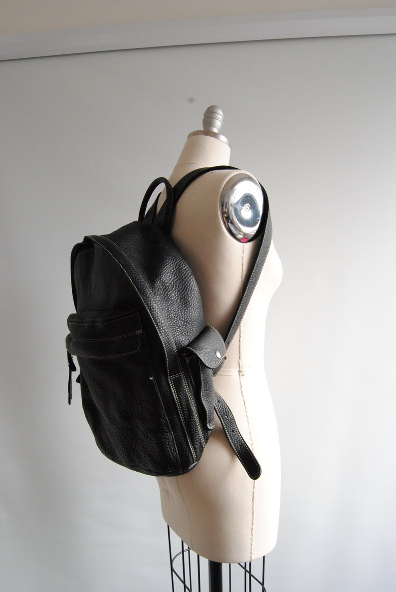 Roots Canada Large Leather Backpack in Black - Etsy
