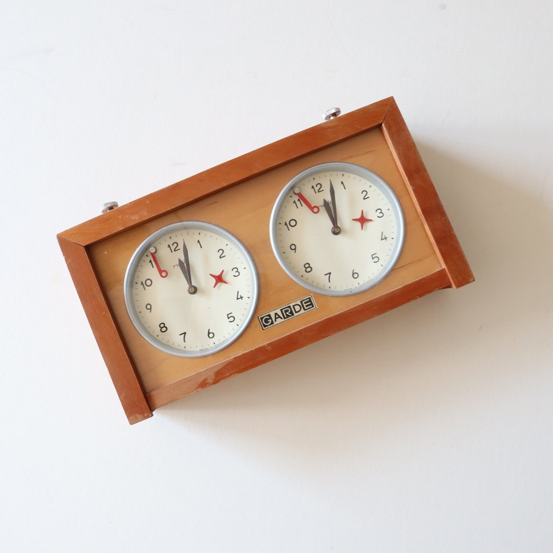 Vintage German UMF Ruhla Garde Chess Clock Wood - Etsy