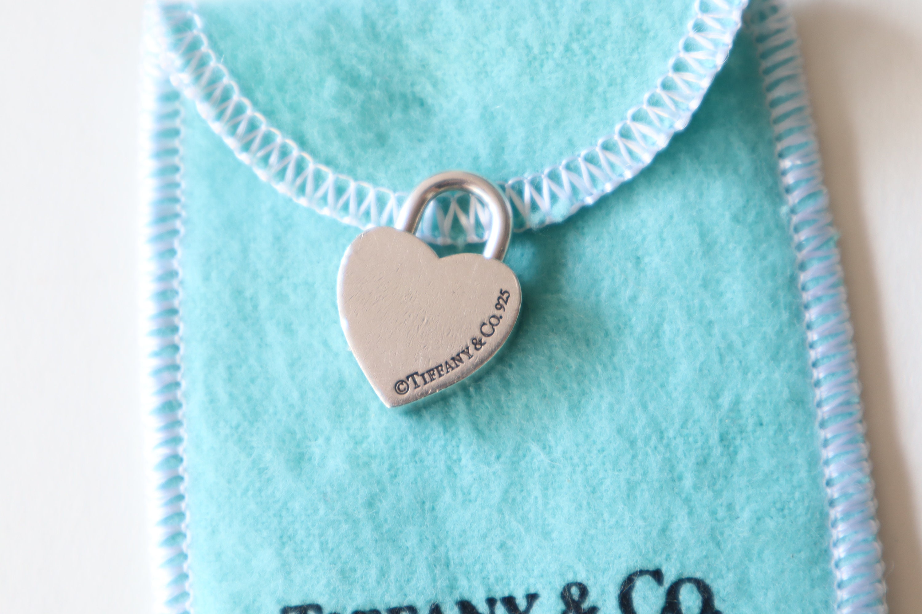 Tiffany Co Sterling Silver Notes Heart Lock Charm Pendant 925 - Etsy