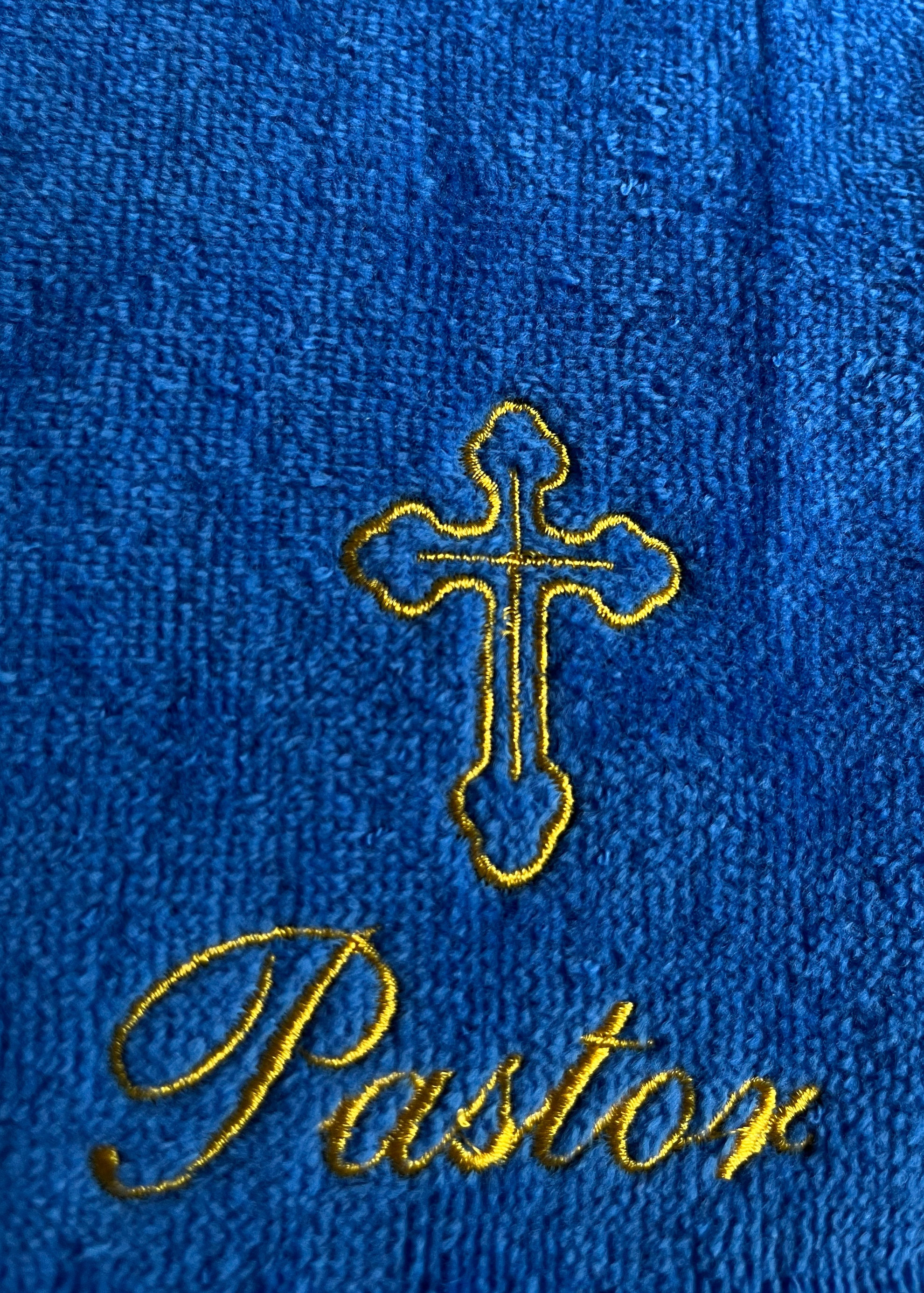 Pastor Towel Embroidered : 100% Cotton Velour, Religious Gift, Pastor ...