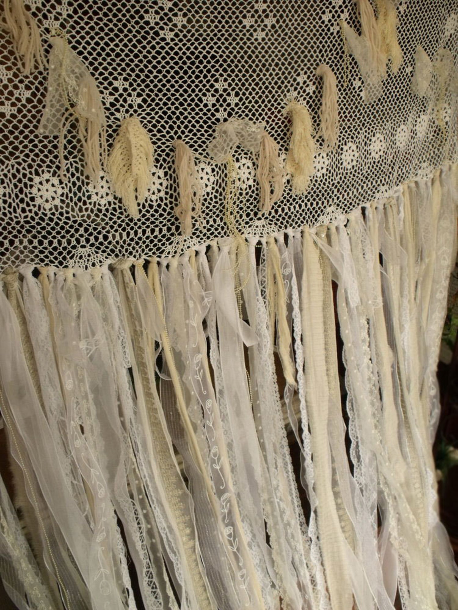 Custom White Romantic Lace Atmosphere Window Curtain. Urban - Etsy