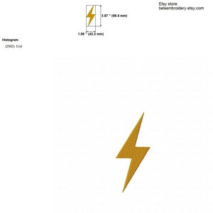 Lightning Bolt Machine Embroidery Design 2/3/4 Inch Instant Download ...