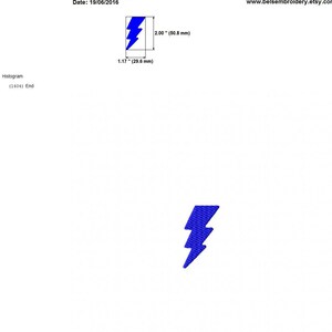 Lightning Bolt Machine Embroidery Design 2/3/4 Inch Instant Download ...