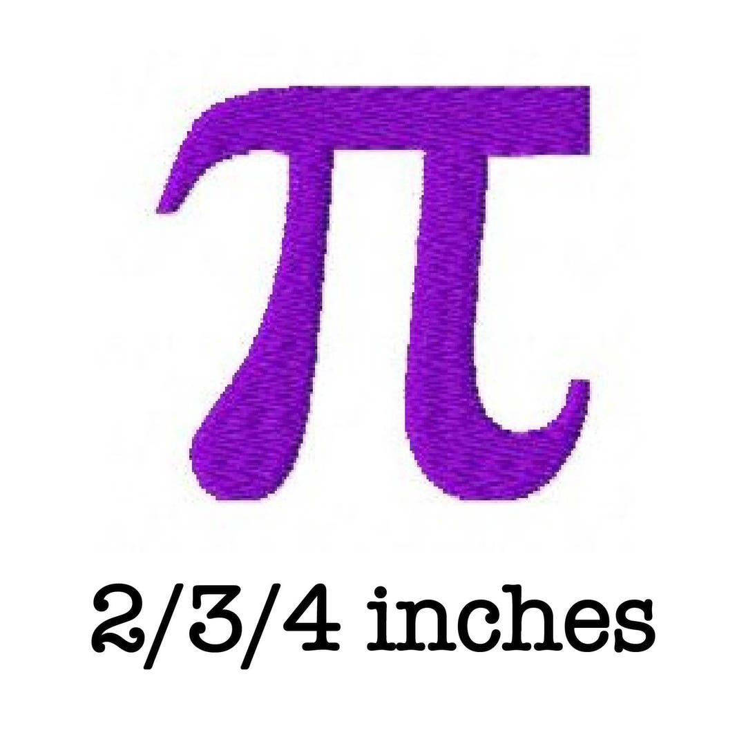 Pi Symbol Machine Embroidery Design 2/3/4 Inch Instant Download - Etsy