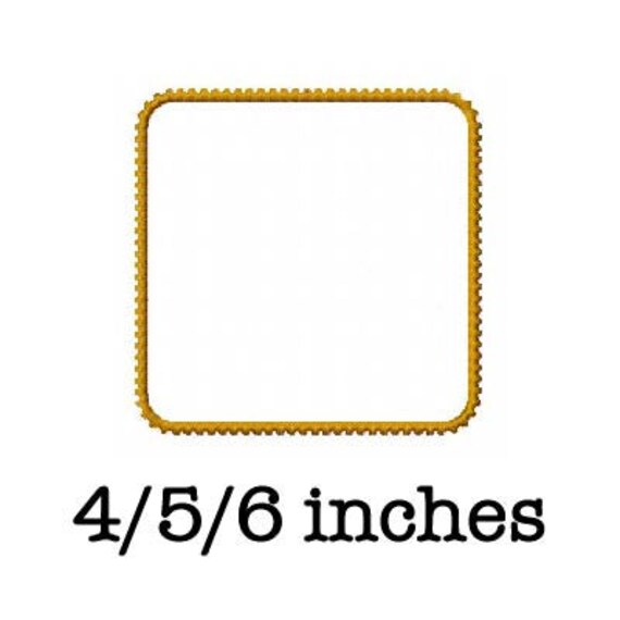 Stamped Edge Square Border Frame Machine Embroidery Design | Etsy Australia
