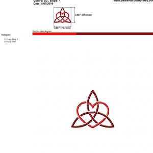 Celtic Knot Heart Trinity Machine Embroidery Design 2/3/4 Inch Instant ...