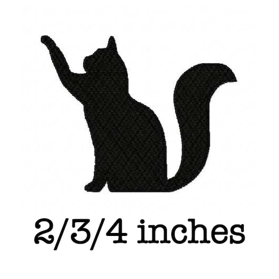 Reaching up cat silhouette machine embroidery design 2/3/4 | Etsy