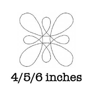 Free Motion Quilting Block Double Curls (single Run) Machine Embroidery ...