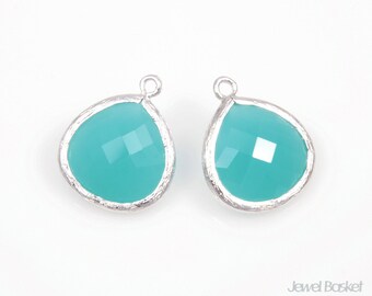 2pcs Honeystone Color and Polished Silver Framed Glass | Etsy