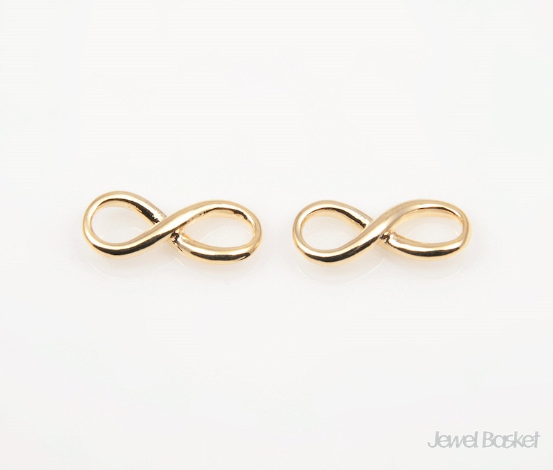 Infinity Pendant in Shiny Gold / 14mm X 6mm / BG125-P 4pcs - Etsy