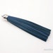 1pcs - Navy Color Genuine Leather Tassel With Silver Cap / Navy Leather ...